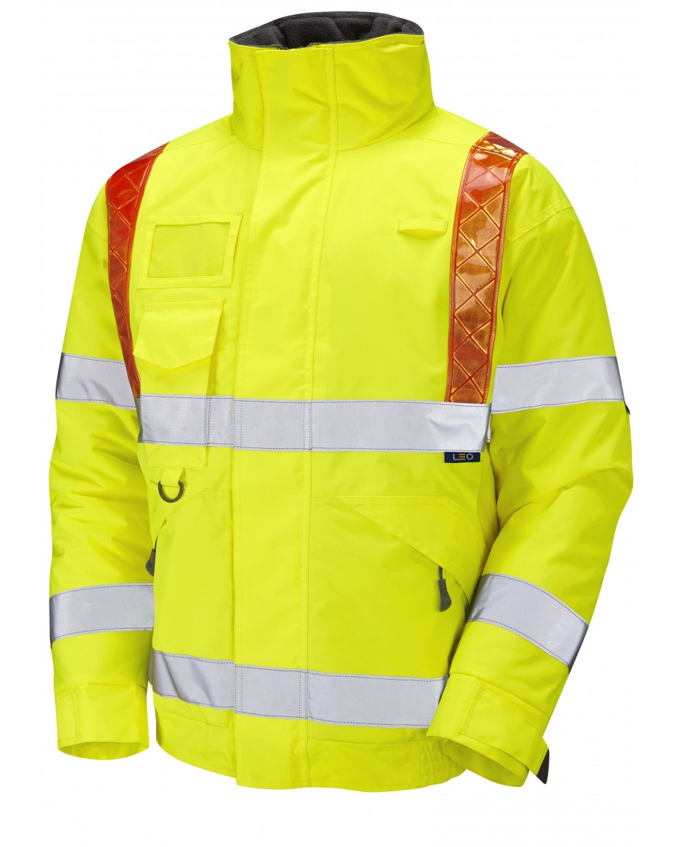 ISO 20471 Class 3 Orange Brace Superior Bomber Jacket Yellow EcoViz